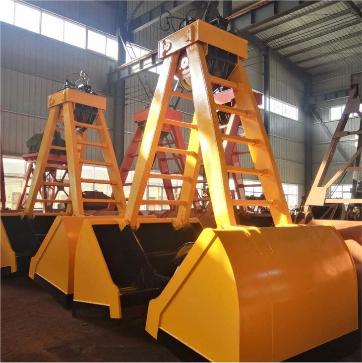 China Double Rope Mechanical Grapple Orange Peel Grab Clamshell Grab ...