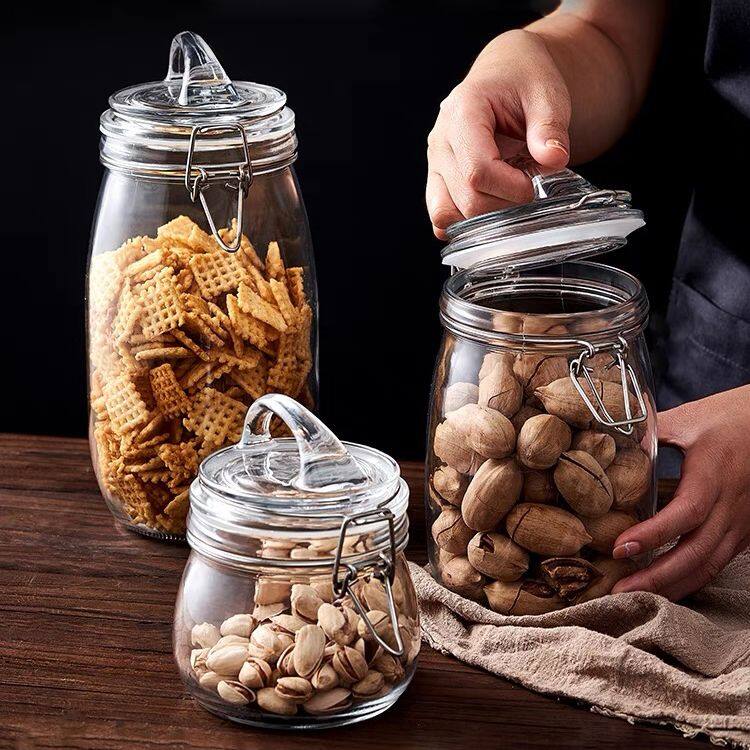 Canister Kaca China dengan Pengilang Penutup Pengunci Kilang Pembekal ...