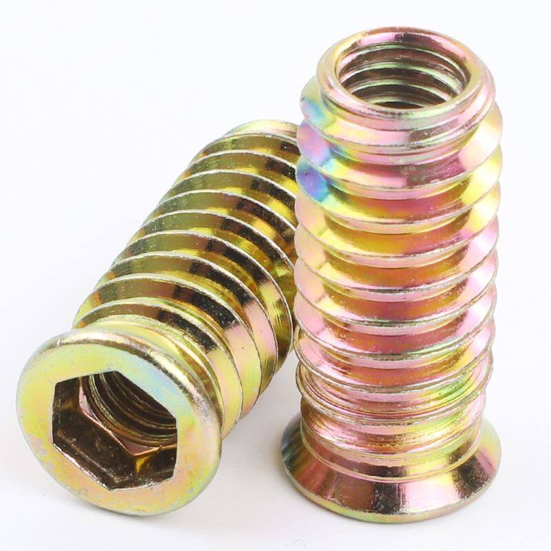 China Colored Zinc With Internal And External Thread Nuts Manufacturers ...